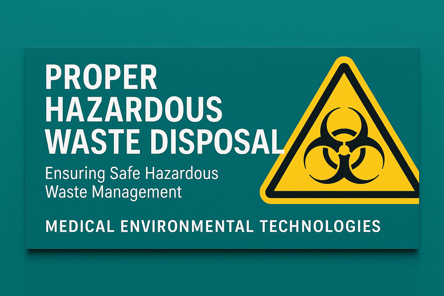 Proper Hazardous Waste Disposal | MET